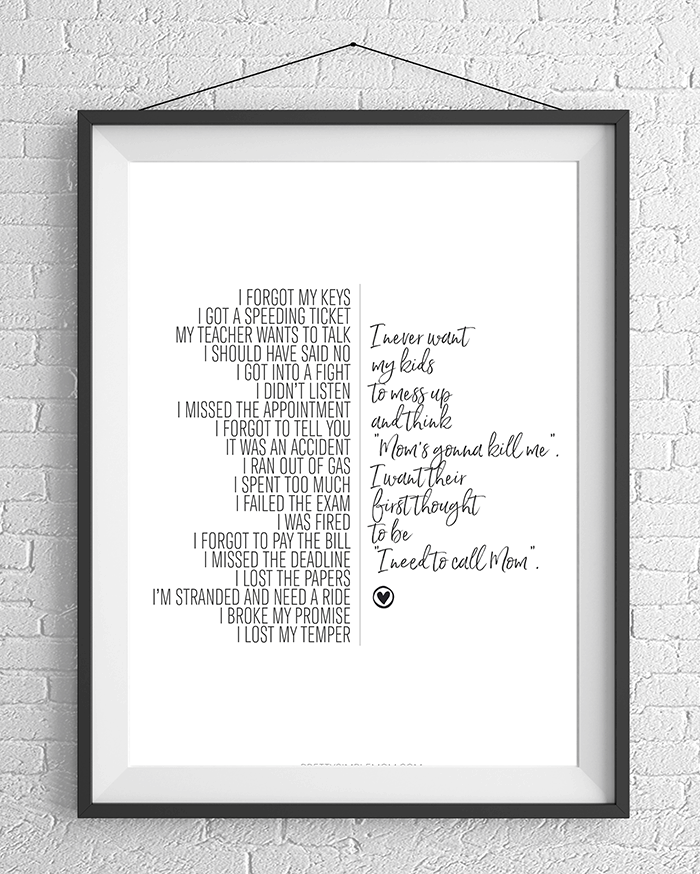"I Need to Call Mom" - Printable Art | Pretty Simple Mom