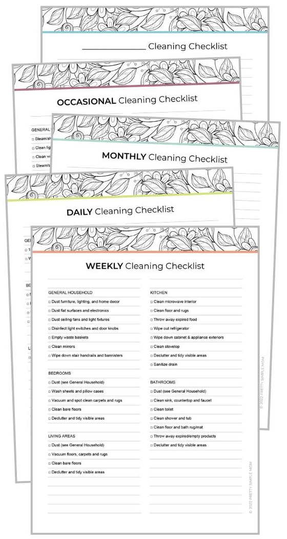 Premium Cleaning Checklist Bundle [Discount] | Pretty Simple Mom