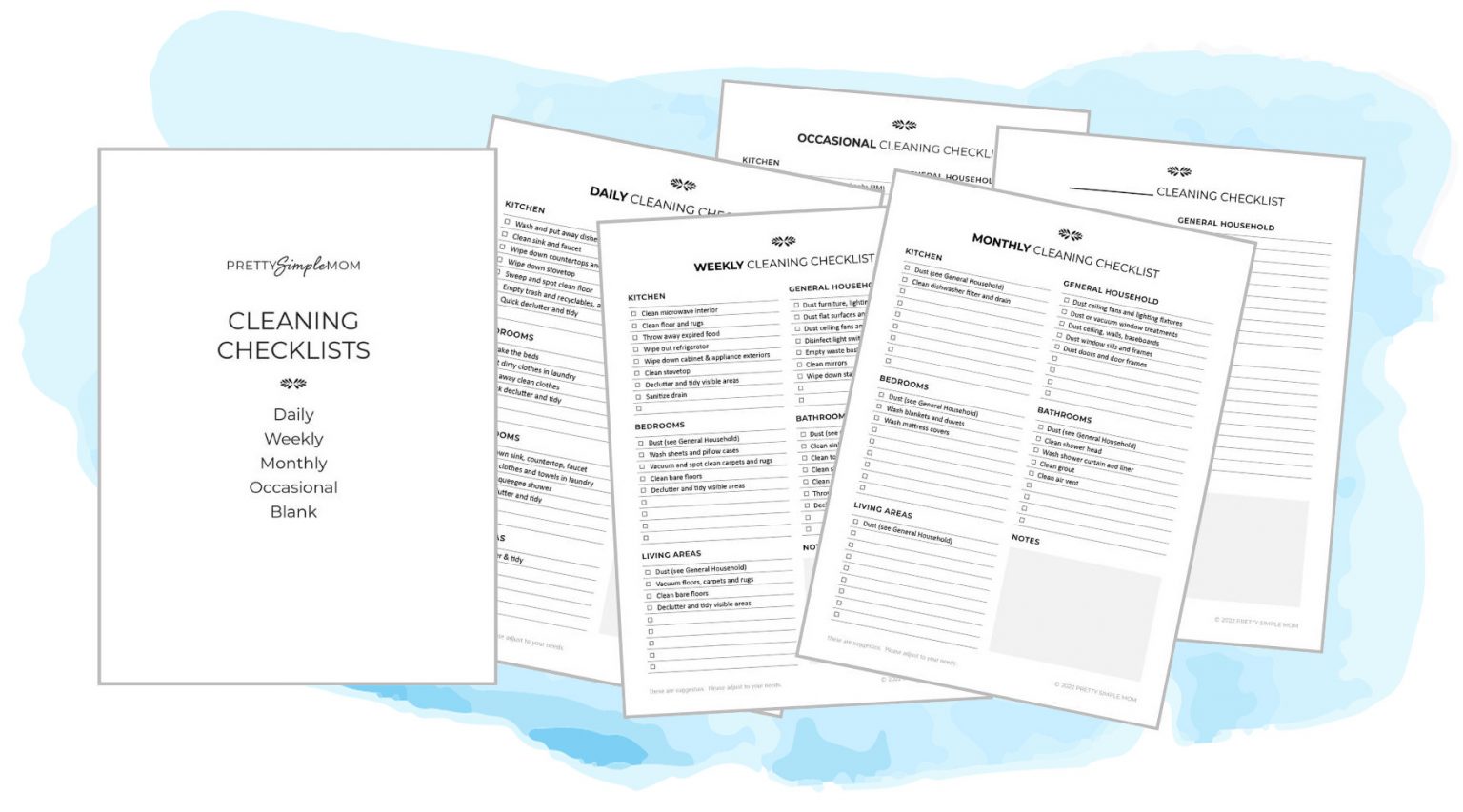Free Cleaning Checklists | Pretty Simple Mom